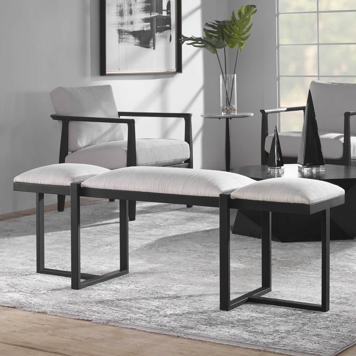 Triple Cloud Bench | Poonam's by Design