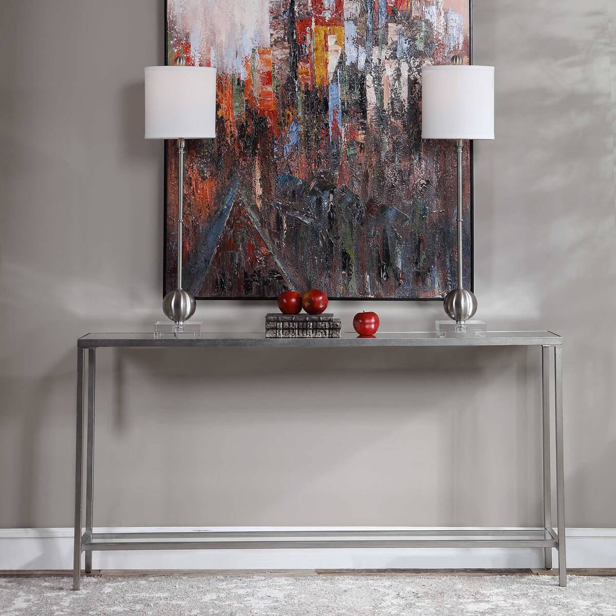 Hayley Console Table, Silver | Poonam's by DesignPoonam's by Design
